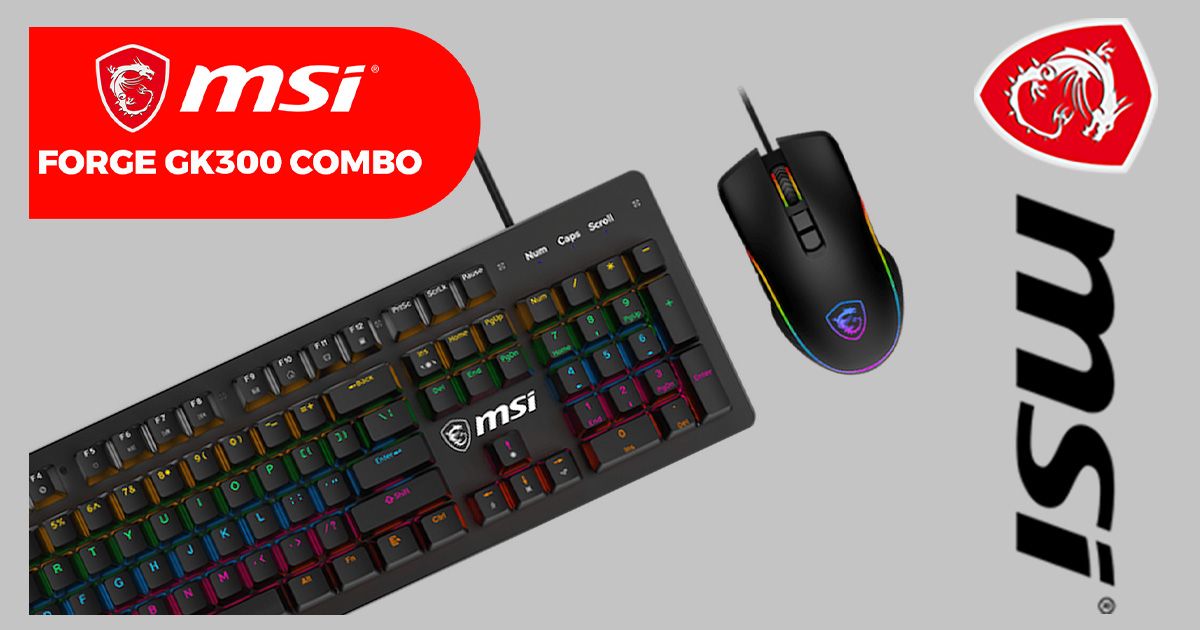 MSI FORGE GK300 Gaming Combo — Blue Switches, RGB