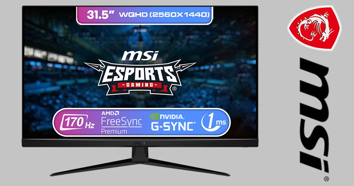 MSI G321Q 31.5" WQHD 170Hz Gaming Monitor