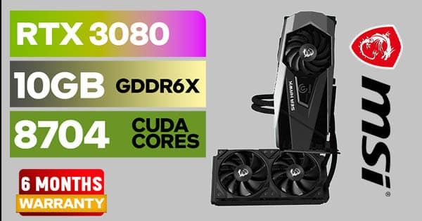 MSI GeForce RTX 3080 SEA HAWK X 10G LHR - Open Box Deal