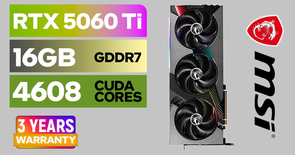 MSI GeForce RTX 5060 Ti 16G VANGUARD SOC Graphics Card