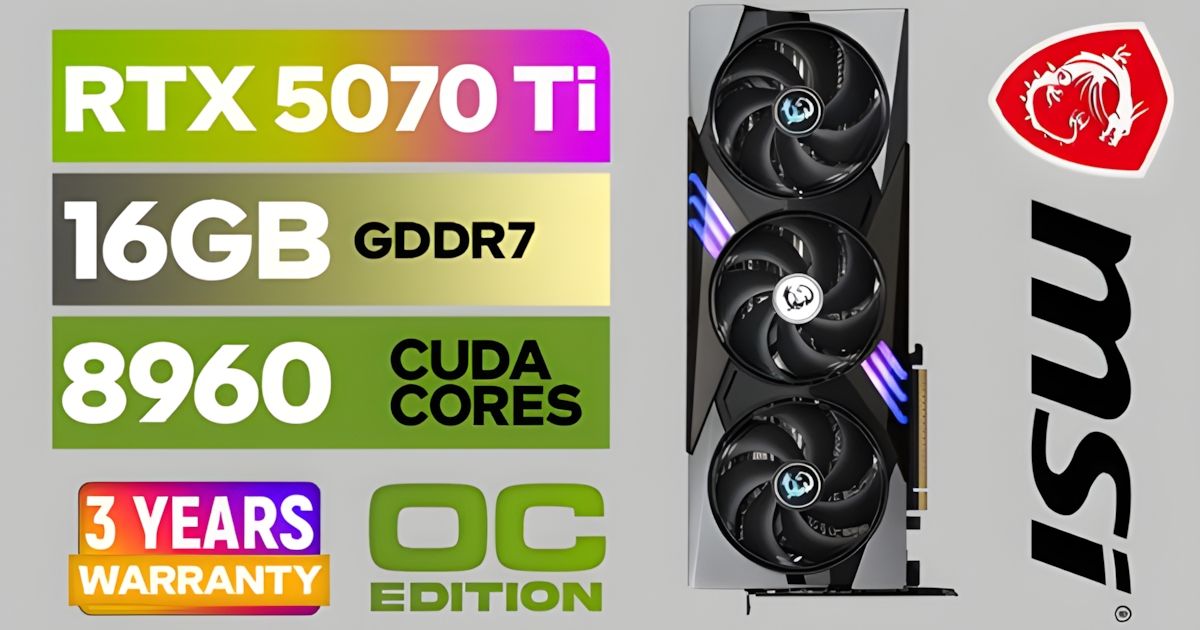 MSI GeForce RTX 5070 Ti 16GB Gaming Trio Plus OC - Unleash Power