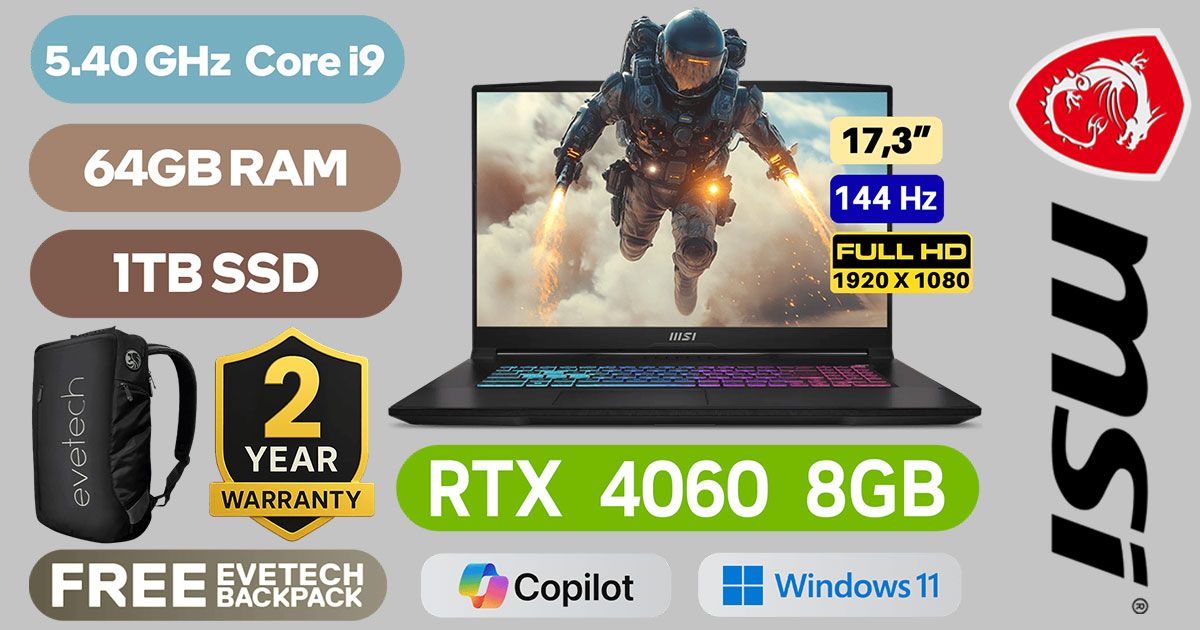 MSI Katana 17 B13VFK - Ultimate Intel Core i9 Gaming Laptop