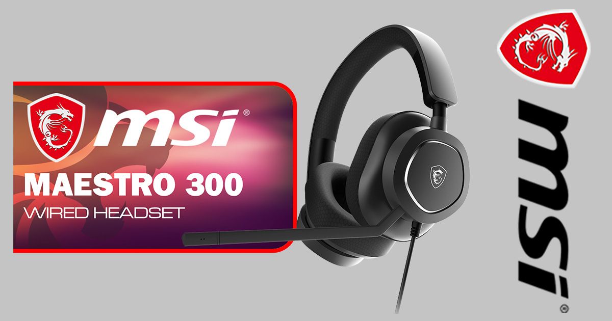MSI MAESTRO 300 USB-C Gaming Headset — 40mm Drivers