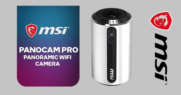 MSI Panocam Pro Panoramic Wi-Fi Camera - 360° Home Security Solution