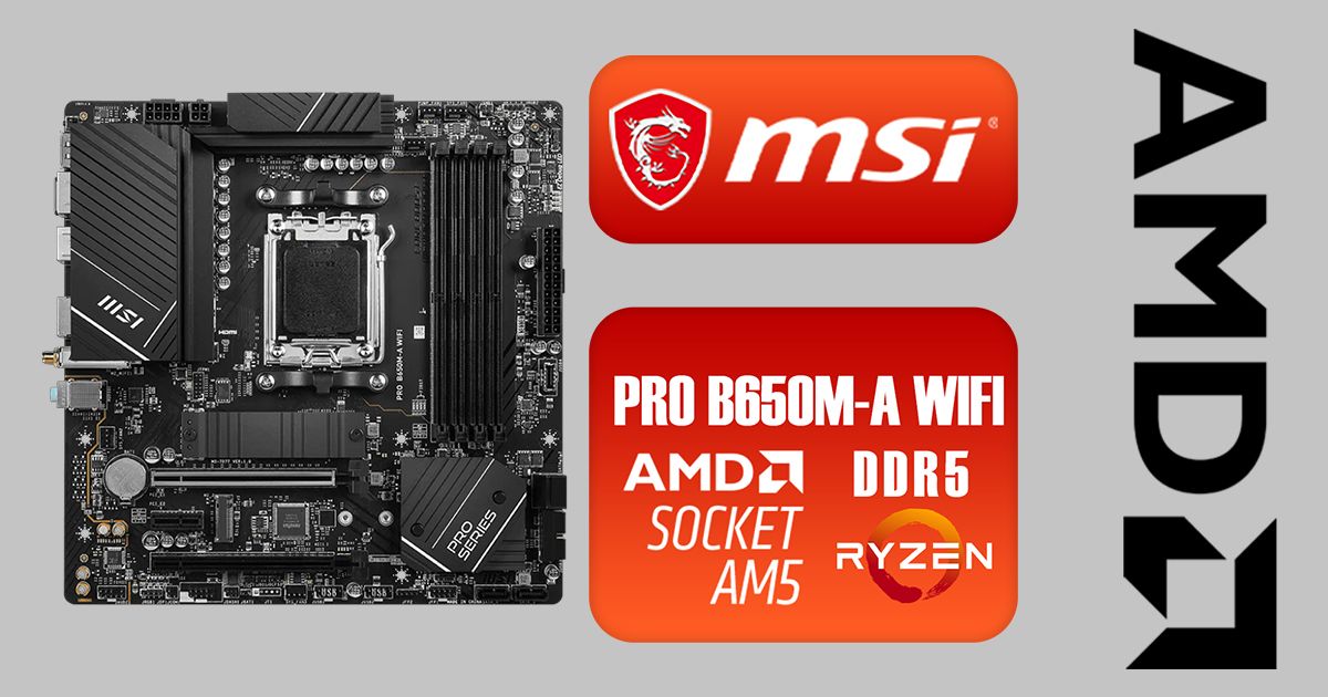 MSI PRO B650M A WiFi Motherboard - Reliable Performance & Features