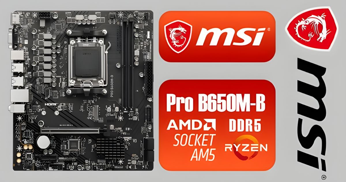 MSI Pro B650M-B AM5 DDR5 Motherboard - B650