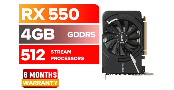 MSI Radeon RX 550 AERO ITX 4GB OC Edition-South Africa
