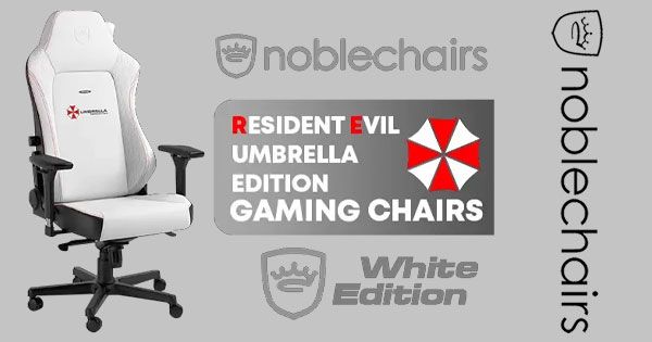 Noblechairs Hero Resident Evil Umbrella Edition Gaming Chair - White ...