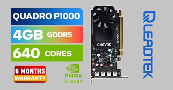 NVIDIA Quadro P1000 4GB GDDR5 Workstation Graphics Card - Open Box Deals