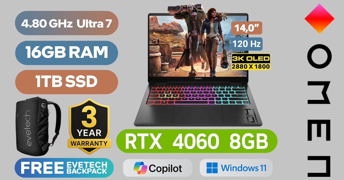 OMEN Transcend 16GB/1TB | 14" OLED Gaming Power