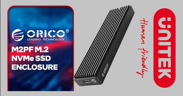 ORICO M2PF M.2 NVMe SSD Enclosure - Black | Open Box Discount