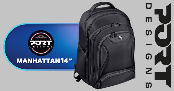 Port Designs MANHATTAN 14 inch Backpack Black - Stylish & Functional