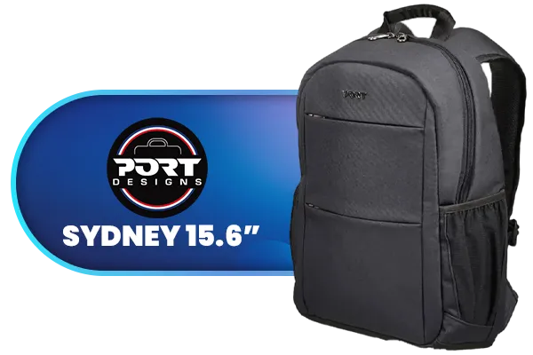 Port Designs Sydney 15.6 Inch Black Backpack - Stylish & Functional