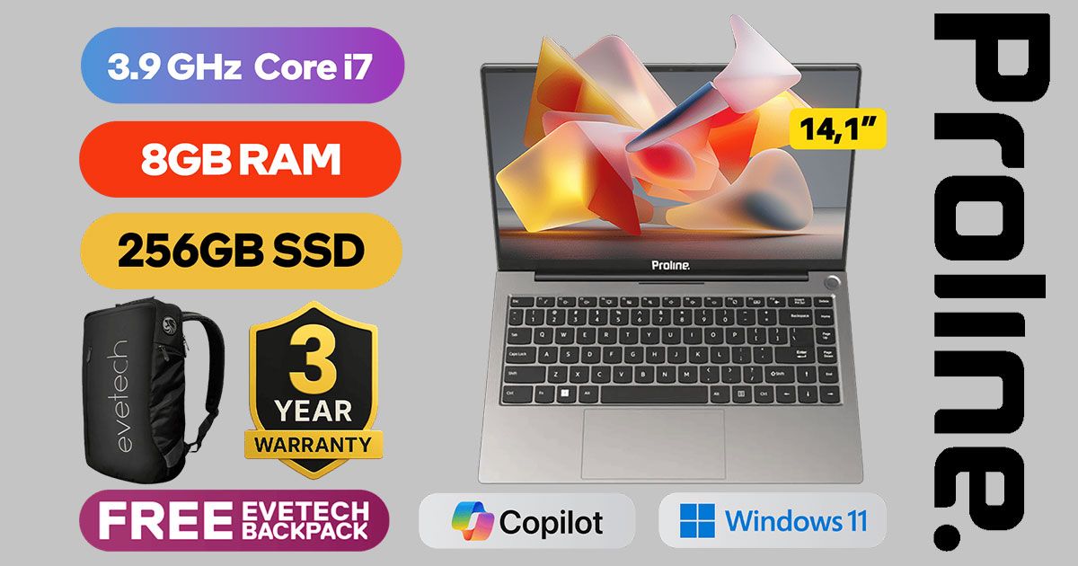 Proline Thinline V14 Core i7 Laptop - Slim, Powerful, and Portable
