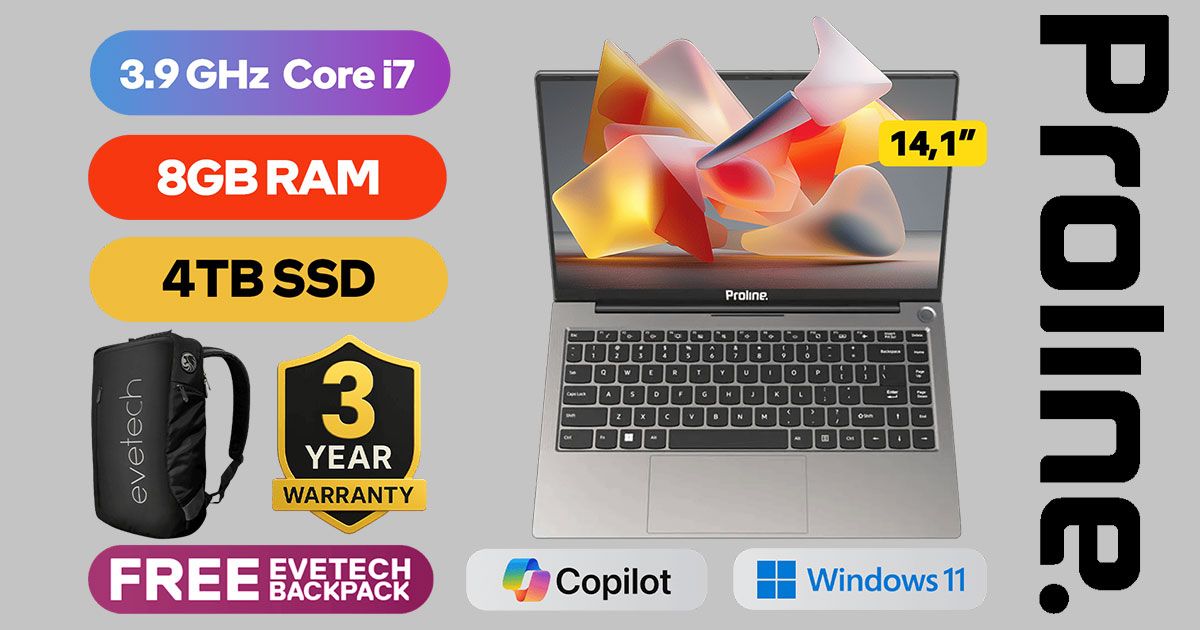 Proline Thinline V14 Core i7 Laptop - 4TB SSD | Ultra-Slim High Performance