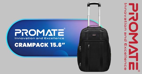 Promate CRAMPACK-TR Trolley Bag for 15.6" Laptops
