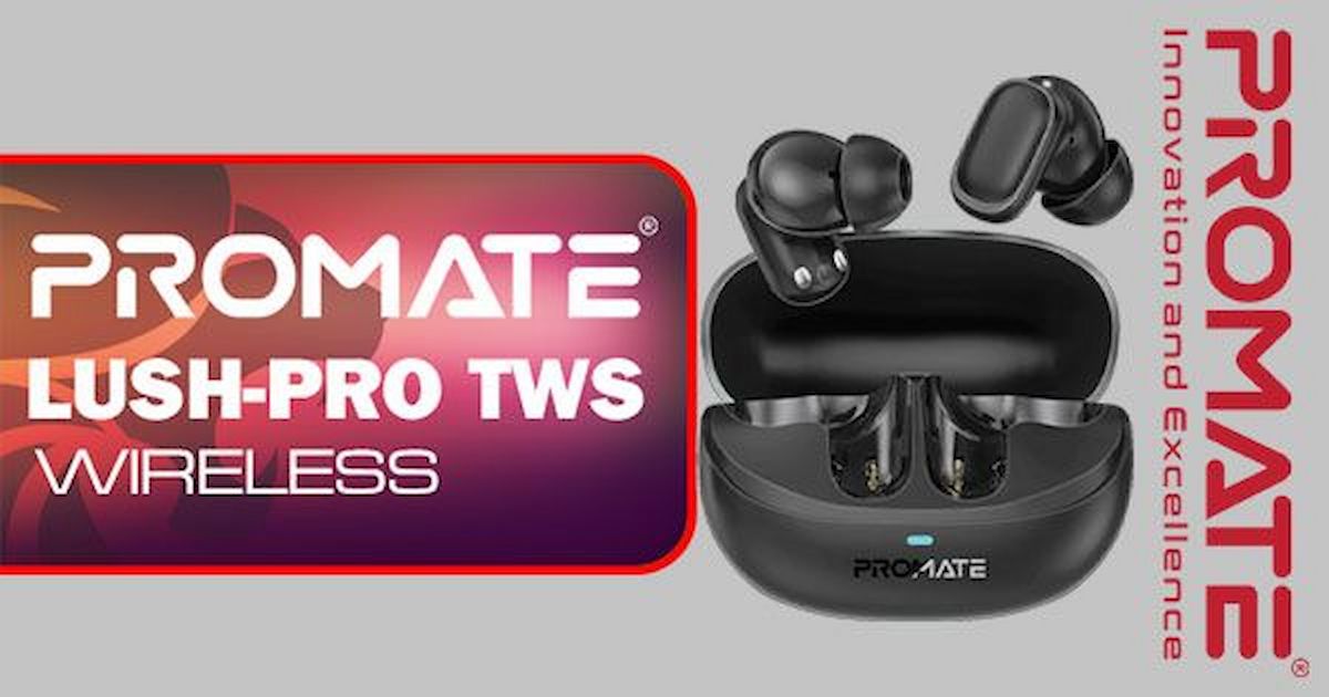 Promate Lush-Pro TWS Earphones — 36H Battery, IPX4