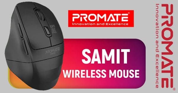 Promate Wireless Silent Mouse 2200DPI Ergonomic