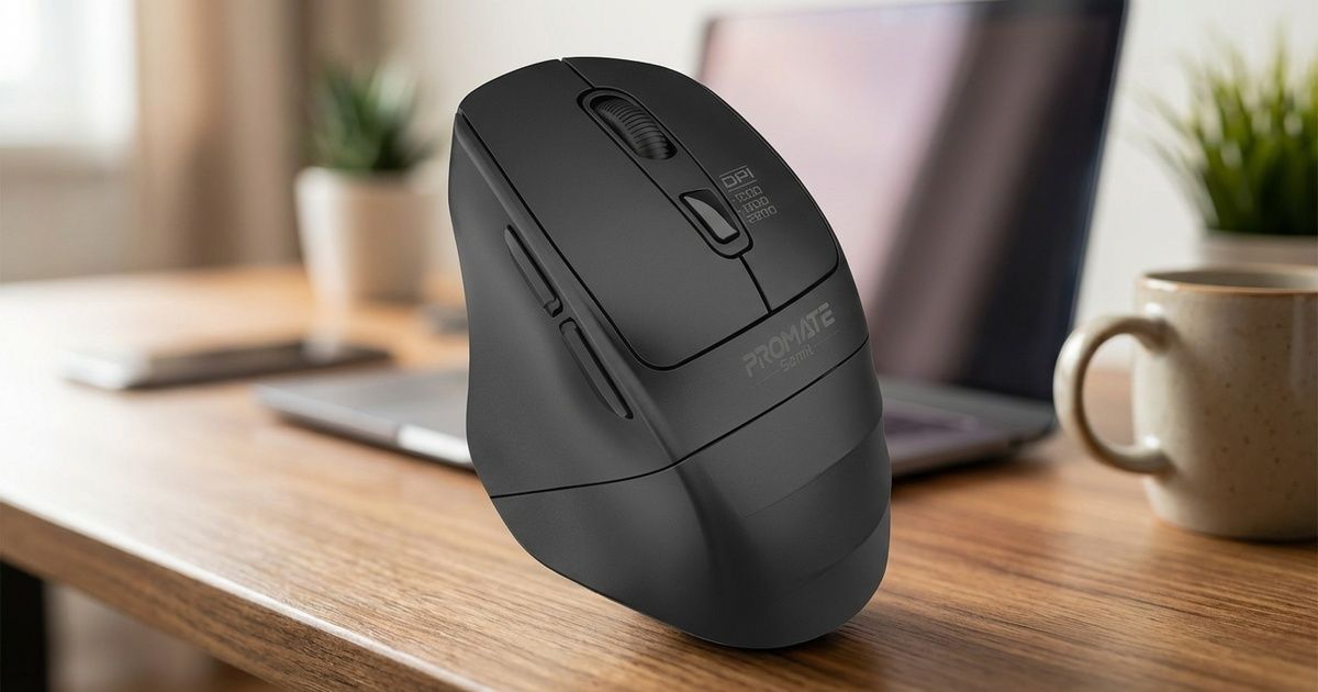 Promate Wireless Silent Mouse 2200DPI Ergonomic | Evetech