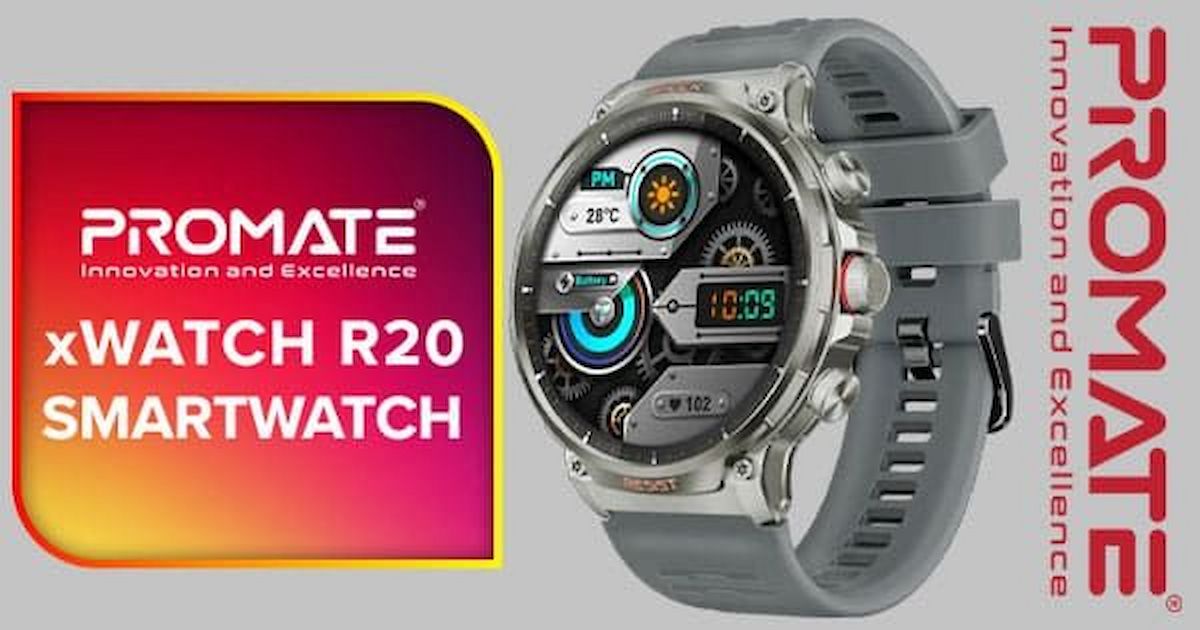 Promate xWatch R20 Fitness Tracker Smartwatch - 1.85" Silver Open Box