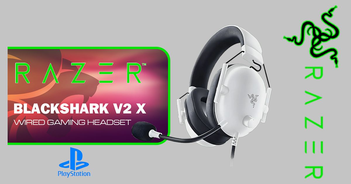 Razer BlackShark V2 X White 7.1 PlayStation Gaming Headset