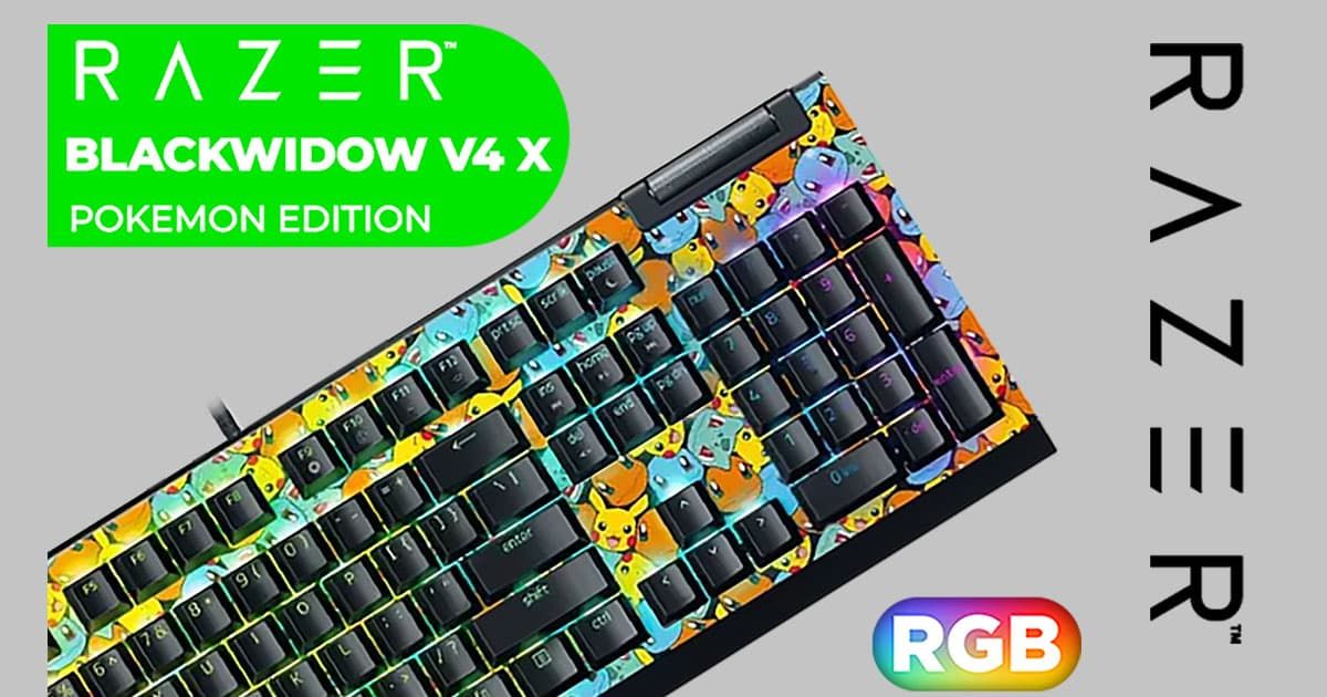 Razer BlackWidow V4 X Pokemon Edition Wired Mechanical Gaming Keyboard