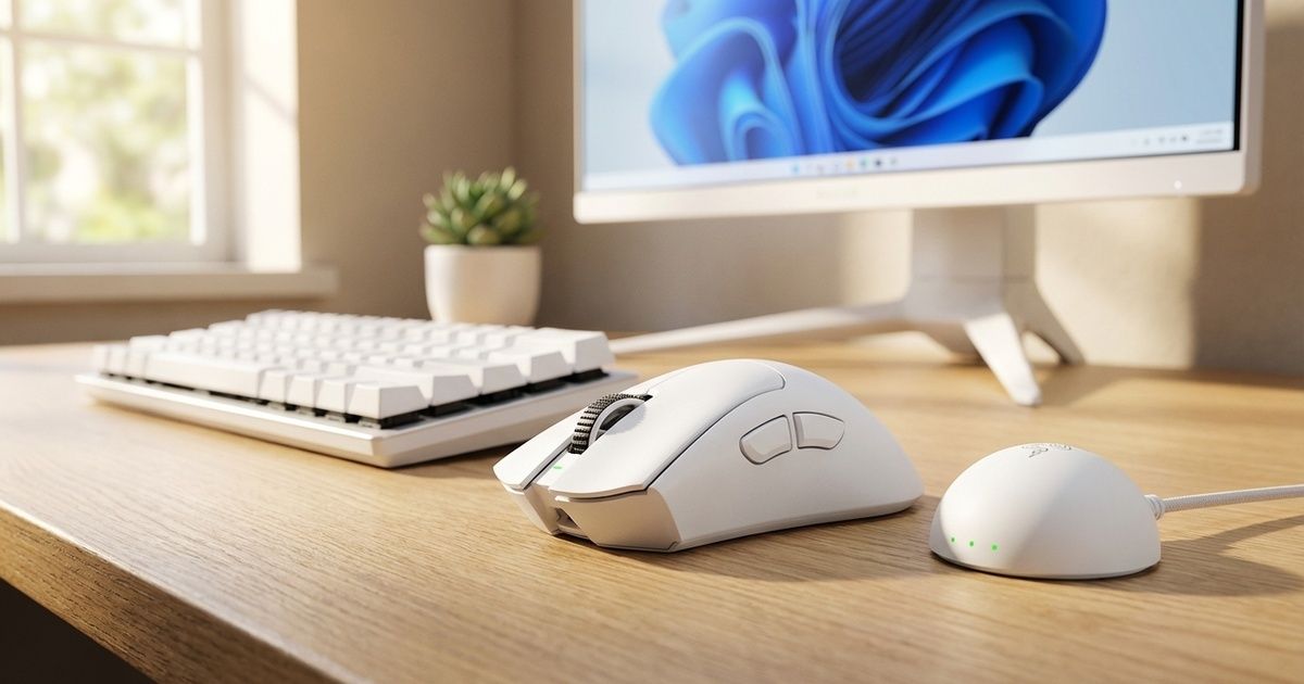 Razer Deathadder V4 Pro Wireless Mouse — 56 g, White
