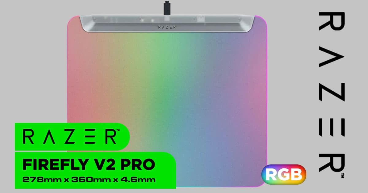 Razer Firefly V2 Pro Phantom White RGB Mousepad — 15 Chroma Zones | Evetech