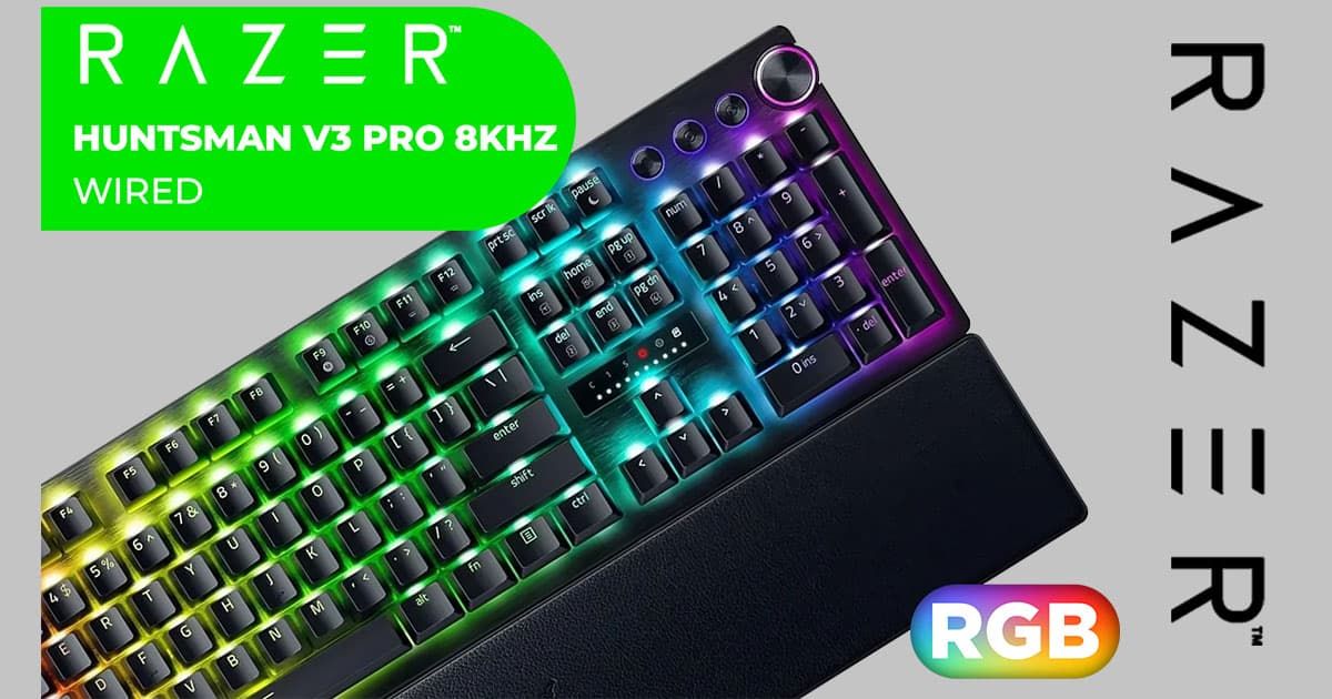 Razer Huntsman V3 Pro 8KHz Esports Keyboard - Analog Switches