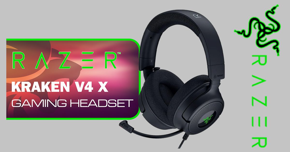 Razer Kraken V4 X Wired Gaming Headset — 40 mm Drivers, Cardioid Mic