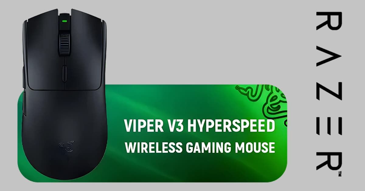 Razer Viper V3 HyperSpeed Wireless Gaming Mouse - 82g, 30K DPI