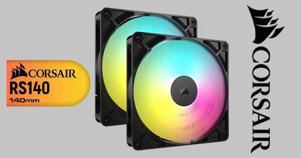 Corsair RS140 ARGB 140mm PWM Fans - Dual Pack