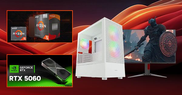 RYZEN 5 5500 + RTX 5060 Gaming PC | 32GB 1TB NVMe