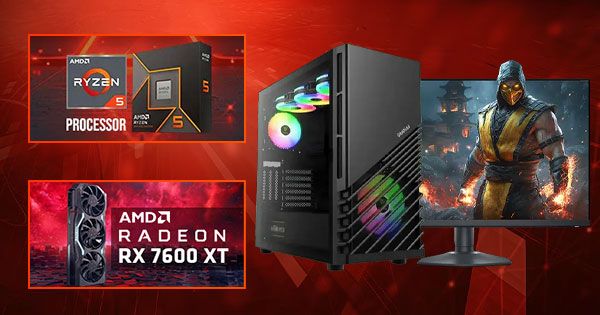 RYZEN 5 9600X RX 7600 XT Gaming PC | DDR5 Speed