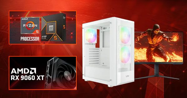 RYZEN 5 9600 + RX 9060 XT Gaming PC | DDR5