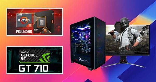 RYZEN 5 9600X 5.4GHz GT 710 2GB DDR5 Workstation PC