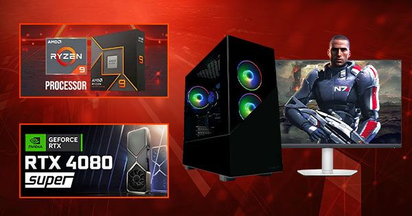 RYZEN 9 9900X Gaming PC - 5.6GHz, RTX 4080 SUPER, 16GB DDR5