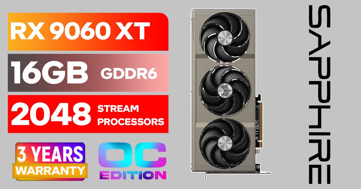 SAPPHIRE NITRO+ RX 9060 XT OC 16GB Graphics Card