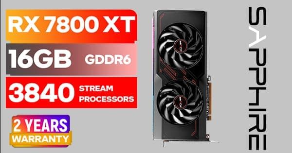 Sapphire Pulse AMD Radeon RX 7800 XT 16GB GDDR6 Graphics Card - High ...