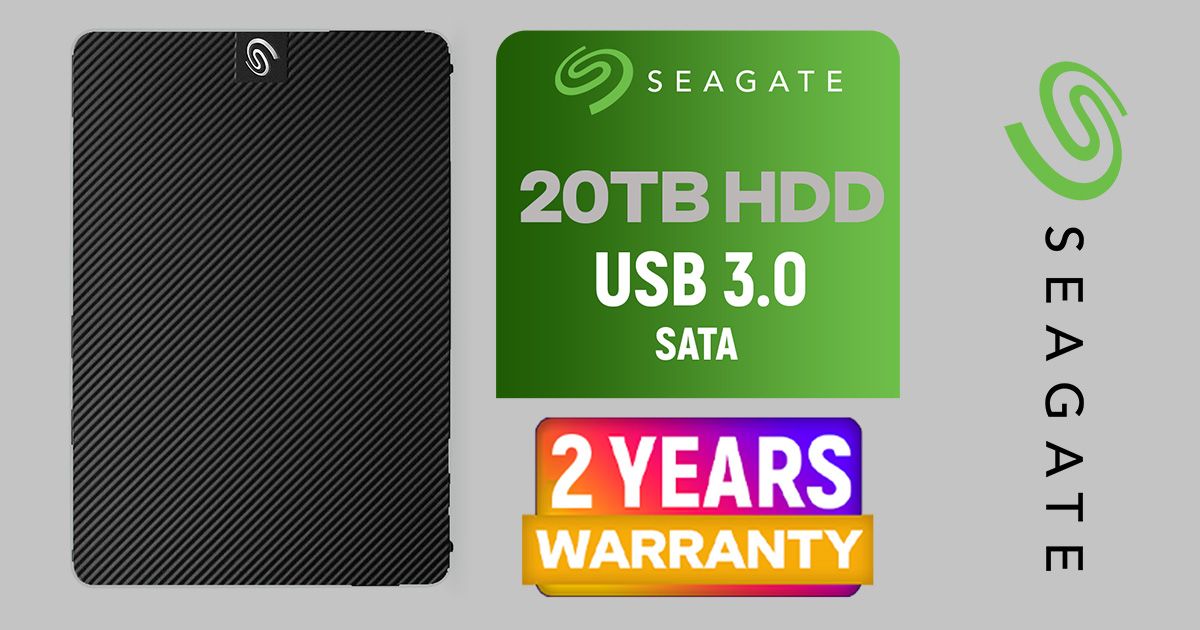 Seagate 20TB External Expansion Drive STKP20000400 – Desktop USB 3.0