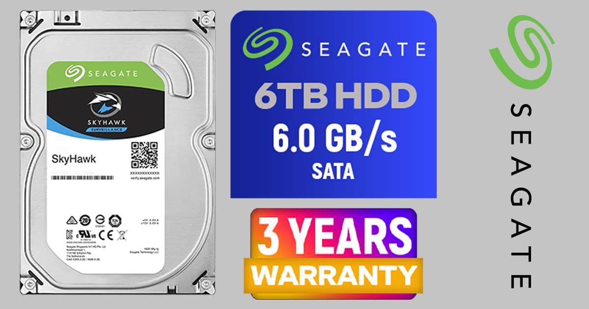 Seagate SkyHawk ST6000VX009 6TB Video HDD 256MB Cache