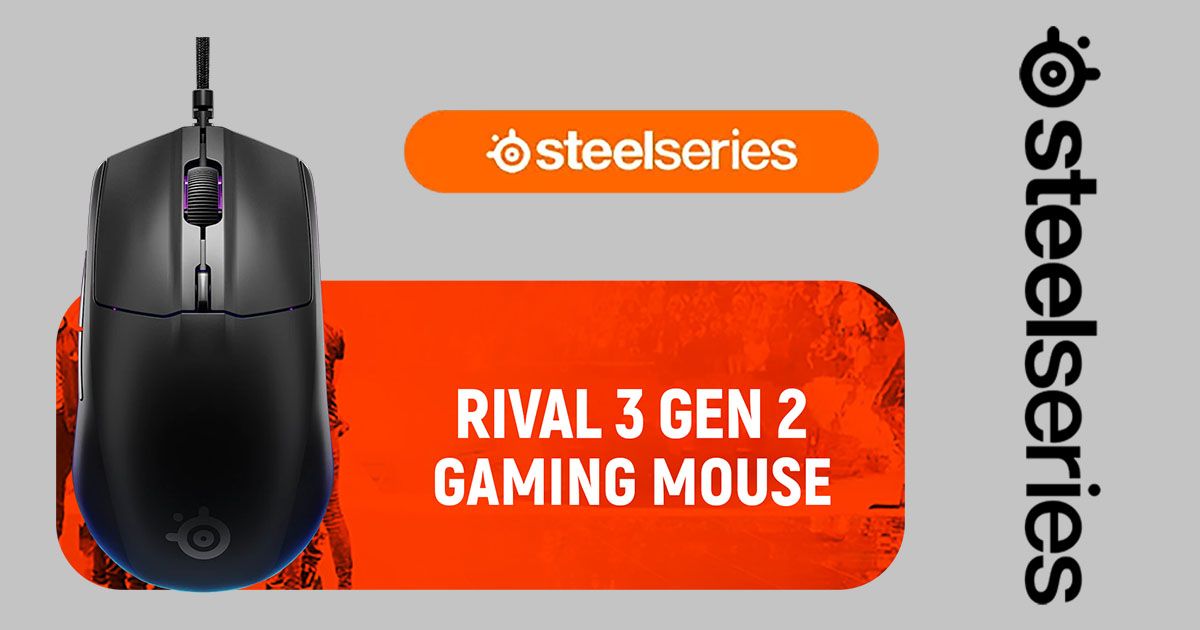 Steelseries Rival 3 Gen 2 Black Gaming Mouse - Open Box Deal