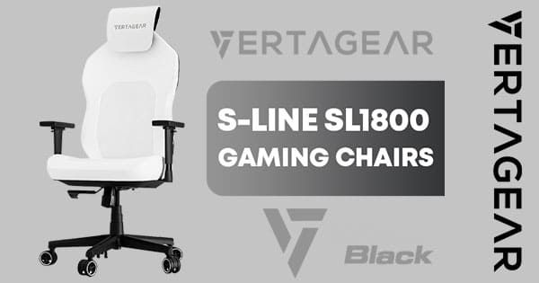 Vertagear SL1800 Gaming Chair - Comfort Meets Style - White/Black