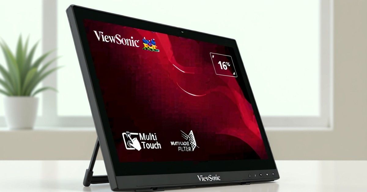 VIEWSONIC TD1630-3 15.6" Touch Monitor HD, 10-Point