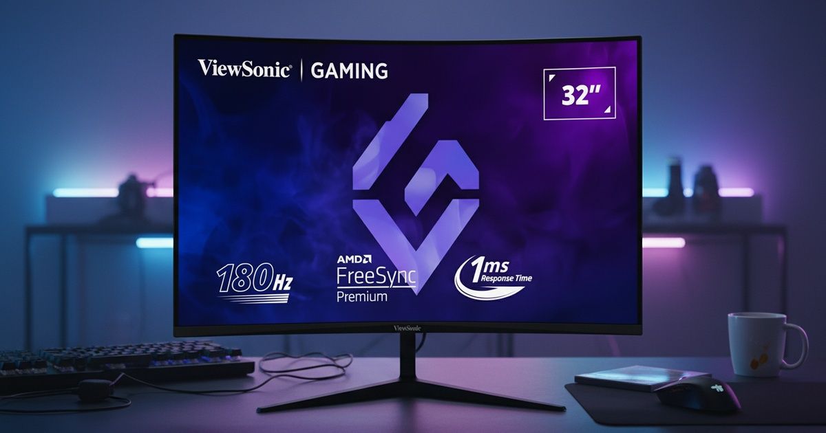 VIEWSONIC VX3218C-2K 32" QHD Curved Gaming Monitor 180Hz