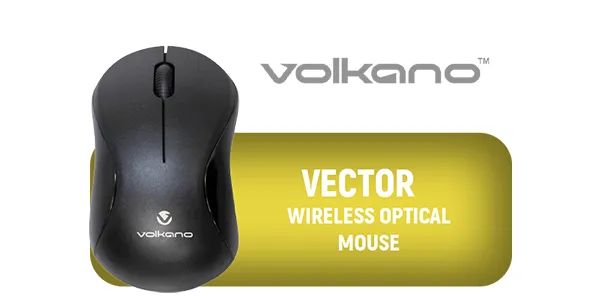 Buy Volkano Vector Wireless Optical Mouse Black - High-Precision ...