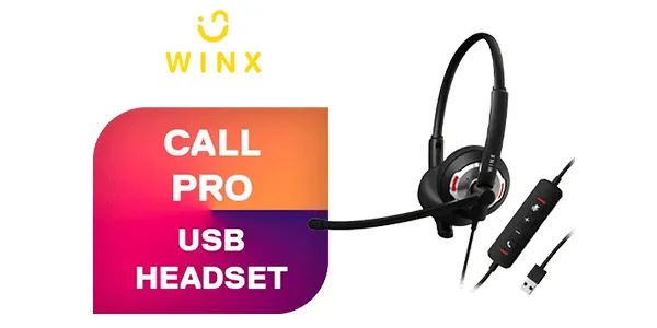 WINX CALL Pro USB Headset - Crystal Clear Audio | Comfortable & Durable