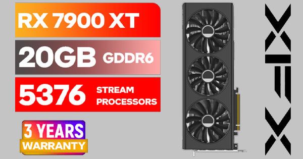 XFX Speedster MERC 310 AMD Radeon RX 7900 XT 20GB GPU - High ...