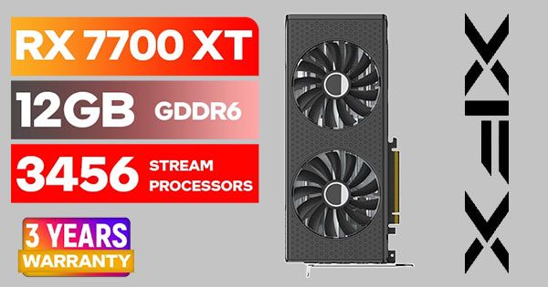 XFX Speedster SWFT 210 Radeon RX 7700 XT Gaming Graphics Card - High ...