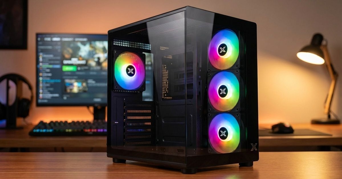 Xigmatek Aqua Compact Air Mid Tower Gaming Case with ARGB | Evetech